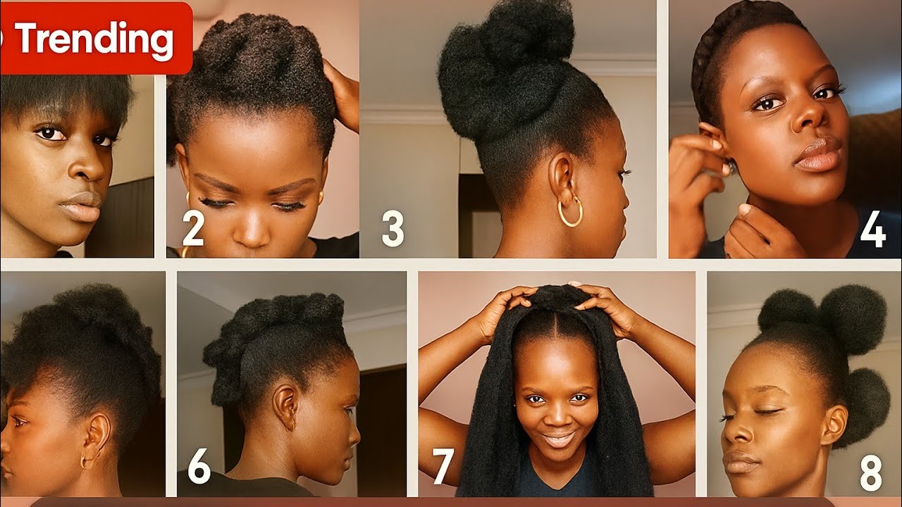 Top 10 Quick Hairstyles For Natural Hair | Beginner-Friendly short ...