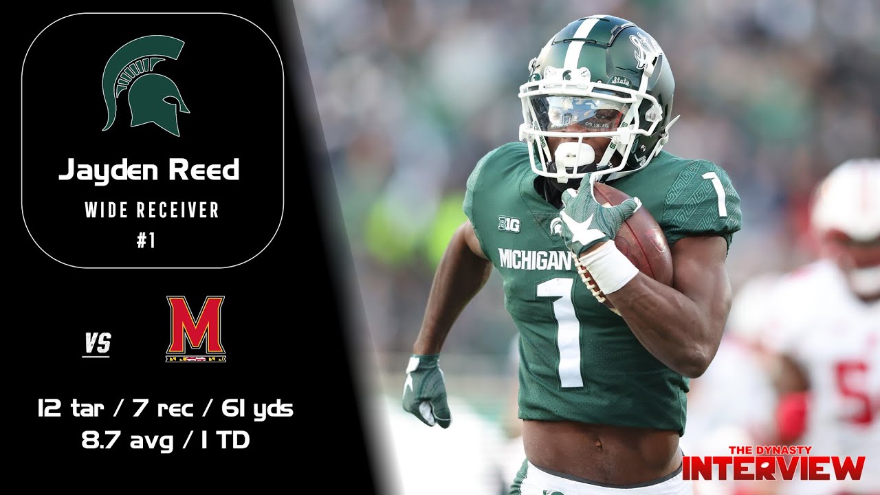 Jayden Reed - Michigan State WR #1 vs Maryland (2022) - YouTube