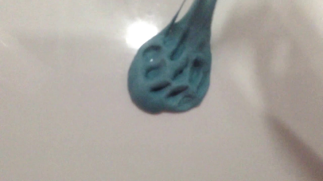 Mini blue butter slime - YouTube