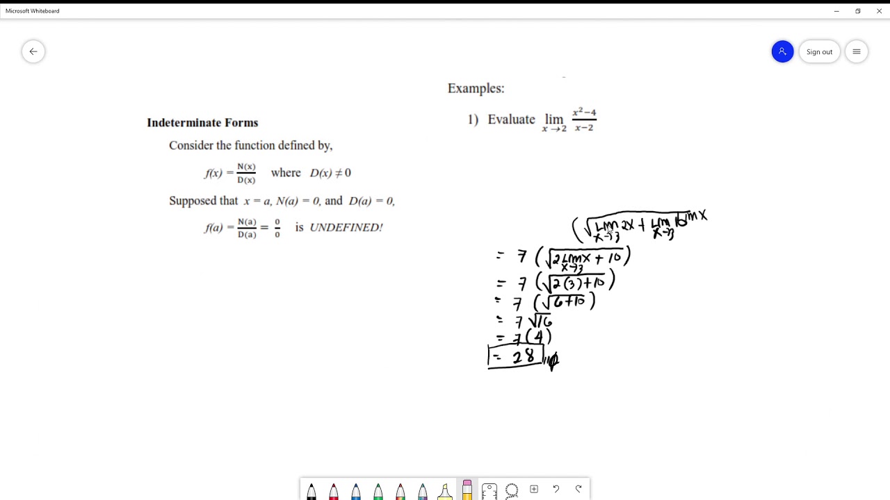 DIFFERENTIAL CALCULUS: Topic 2 (Limits) Part 2 - YouTube