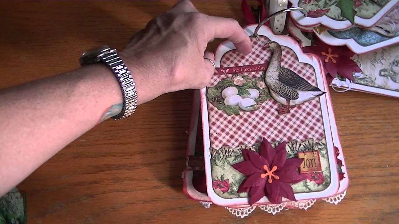 Christmas Tag Mini for Diemond Dies DT 12-9-14 - YouTube