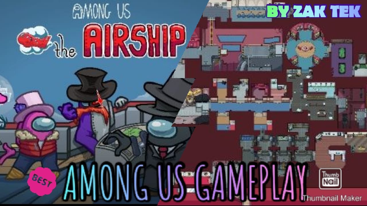 AMONG US AIRSHIP MAP GAMEPLAY - YouTube