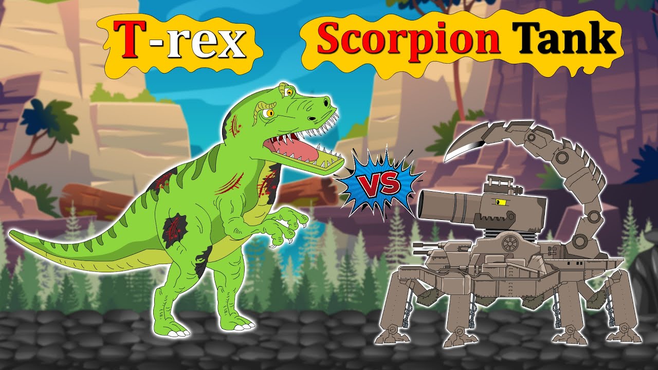 T-Rex vs Scorpion Tank Deadly Fight | Titanus Tiamat vs. Shin Godzilla ...