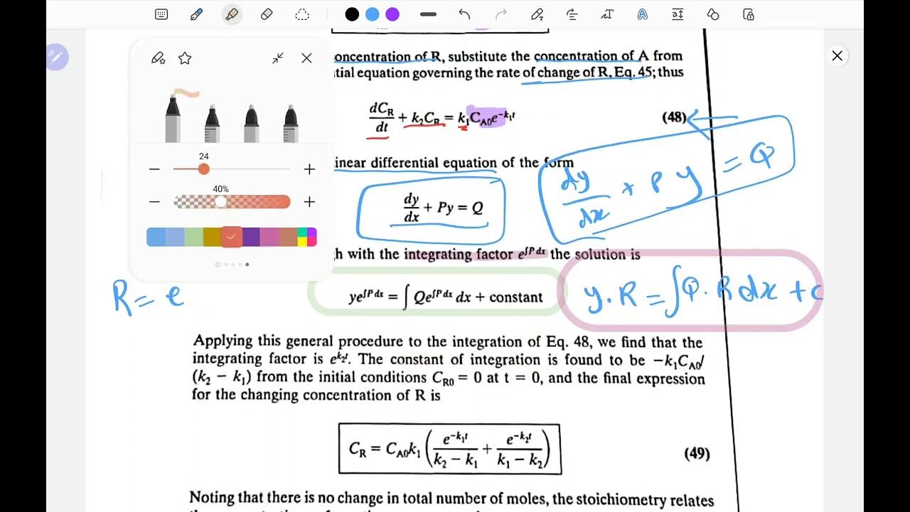 Interpretation of batch reactor data هندسة كيمياوية مرحلة ثالثة مفاعلات الفصل الثالث الجزء ...