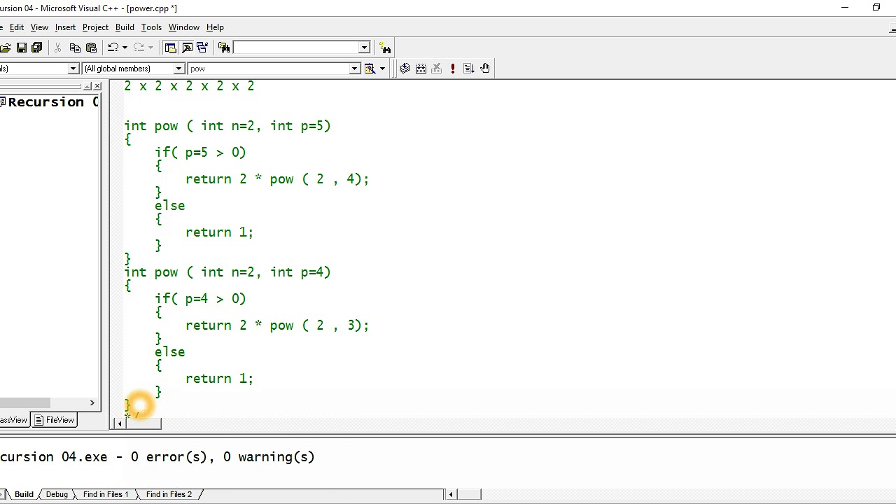 Recursion 04 Calculate Power First Number Raised Power Second Youtube 5673