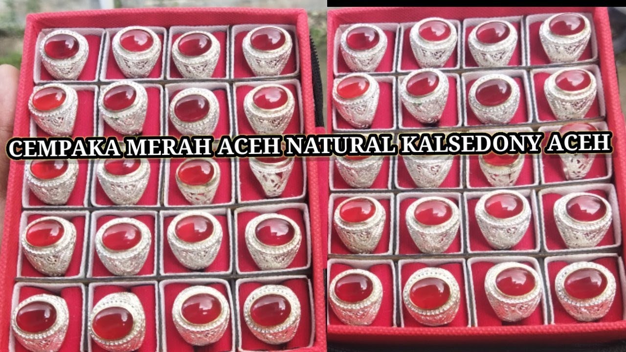 BATU AKIK CEMPAKA MERAH ACEH NATURAL SUPER KRISTAL GIWANG DIM MINI # ...