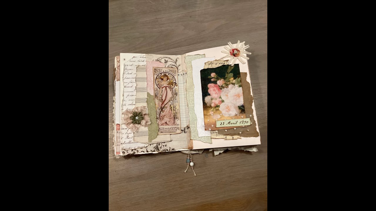 Collaging in my Personal Patchwork Journal - YouTube