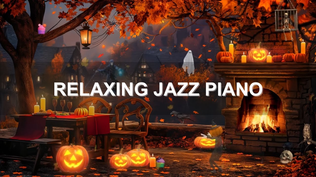 Halloween Jazz Relaxing Music in Abandoned Haunted Coffee Shop 🎃Fall ...