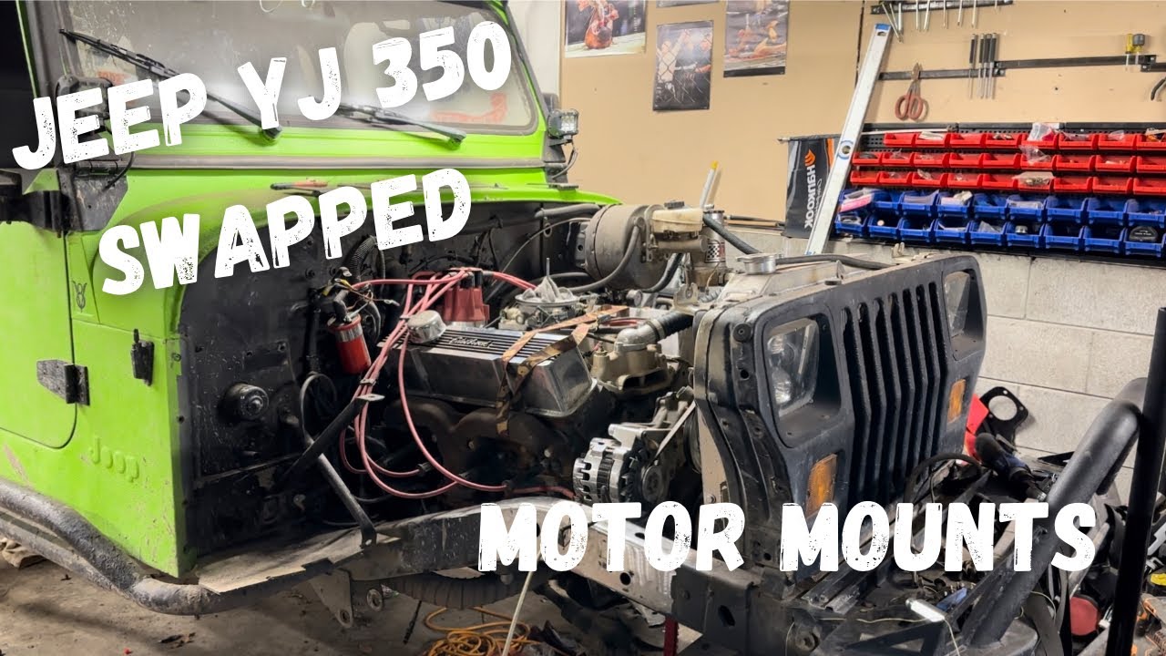Jeep Wrangler YJ Chevy 350 Engine Mounts YouTube