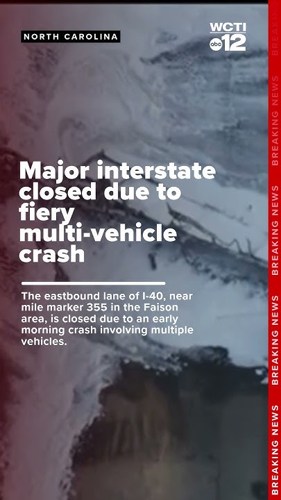 Fiery crash shuts down lane of major interstate - YouTube