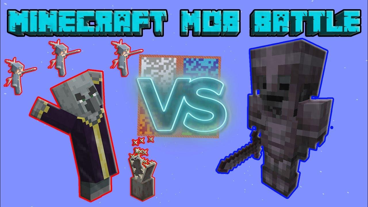 Evoker vs Wither Skeleton (Netherite Gear) - Minecraft Mob Battle - YouTube