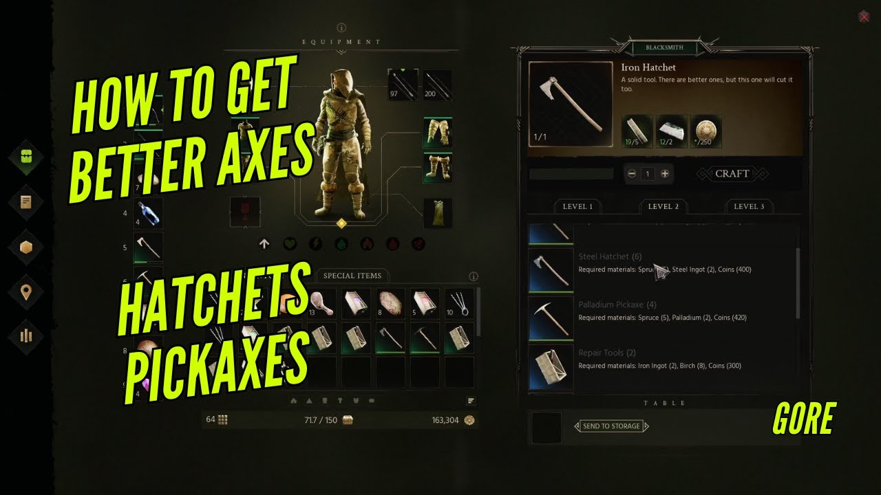 How to get better Axes (Hatchets/Pickaxes) | Robin Hood Sherwood ...