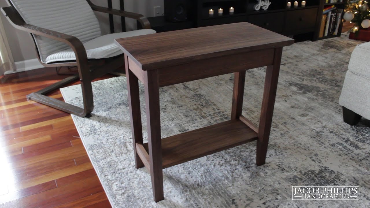 Walnut End Table Build - My First "Real" Piece! - YouTube