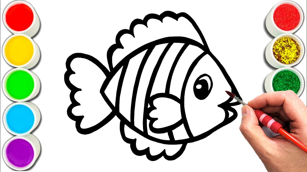 Fish Animals for Peppa Pig Drawing, Painting & Coloring For Kids and ...