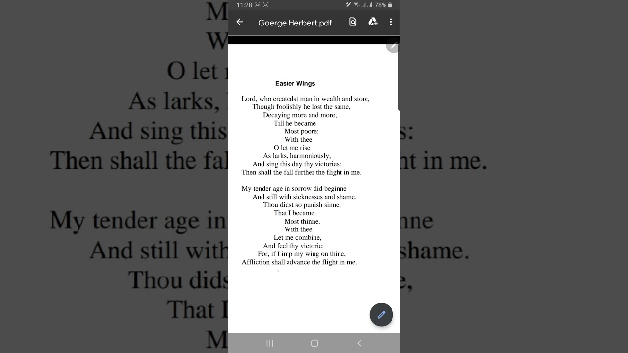 Easter Wings by George Herbert 2 - YouTube