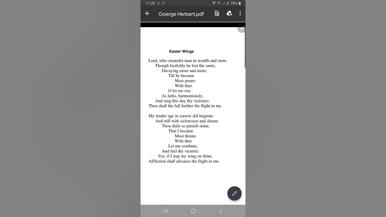 Easter Wings by George Herbert 2 - YouTube