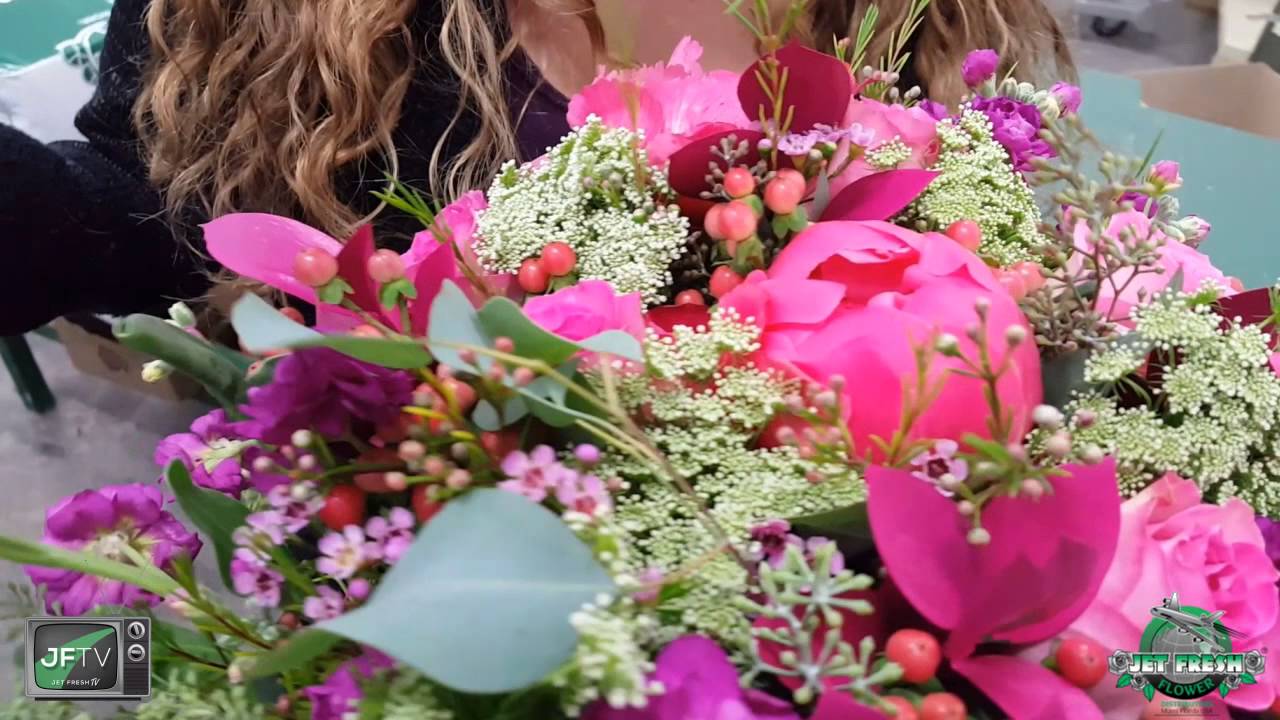 JFTV: Colorful Wedding Bouquet Flowers - with Celine - YouTube