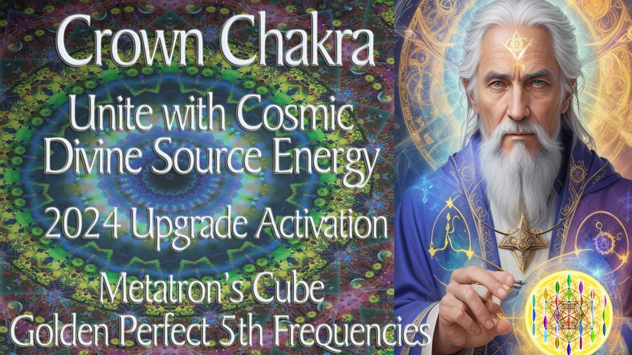 Crown Chakra Activation Unite with Cosmic Divine Source Energy Metatron's Cube Miracle ...