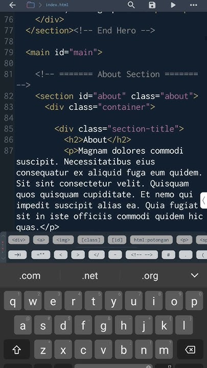 Cara mudah edit file HTML di Android - YouTube