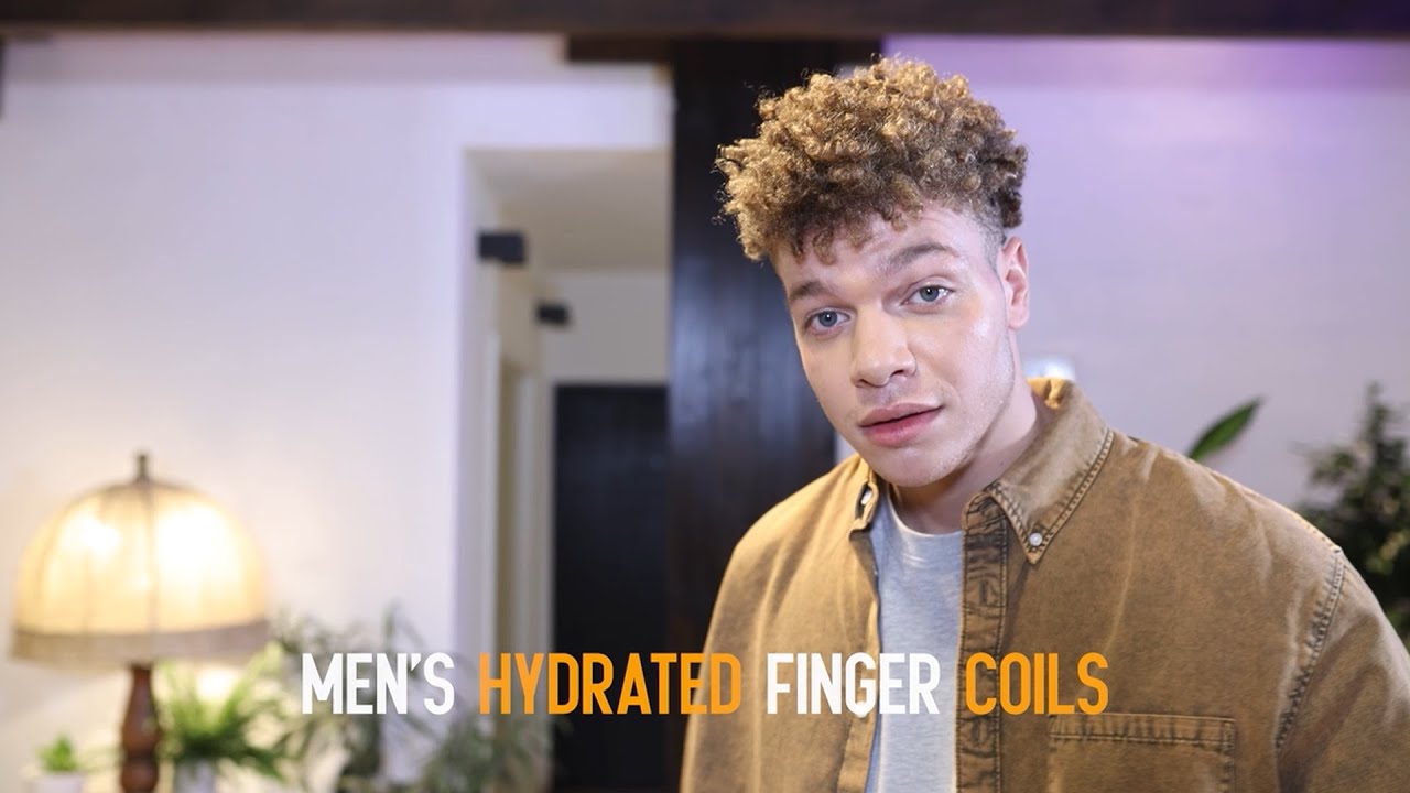 Men's Hydrated Finger Coils Technique | KMS Pro - YouTube