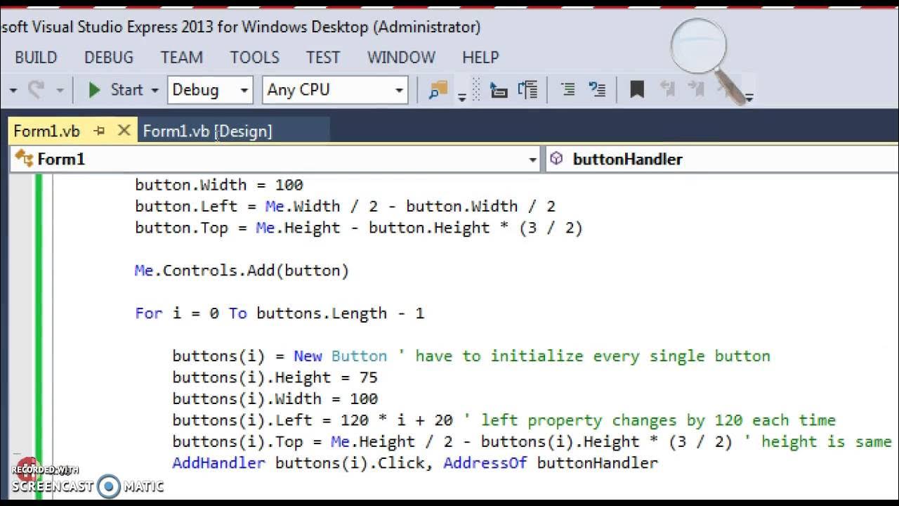 Array of Buttons Part 2 - YouTube