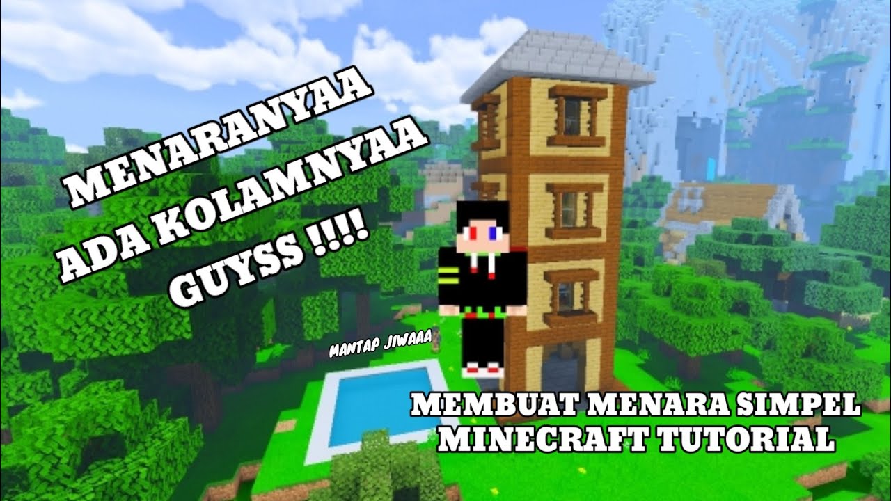 CARA MEMBUAT MENARA DI MINECRAFT - YouTube