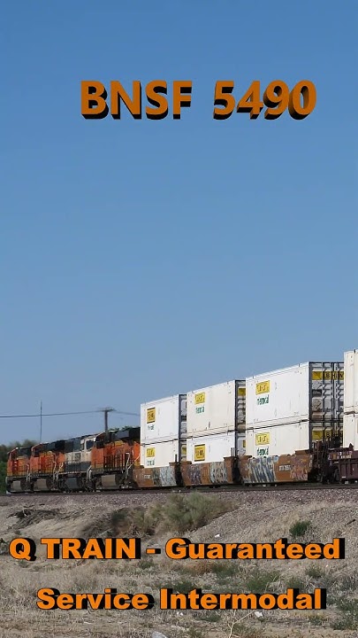 BNSF 5490 EB Q TRAIN MP 21 CAJON SUB 5-27-2023 - YouTube