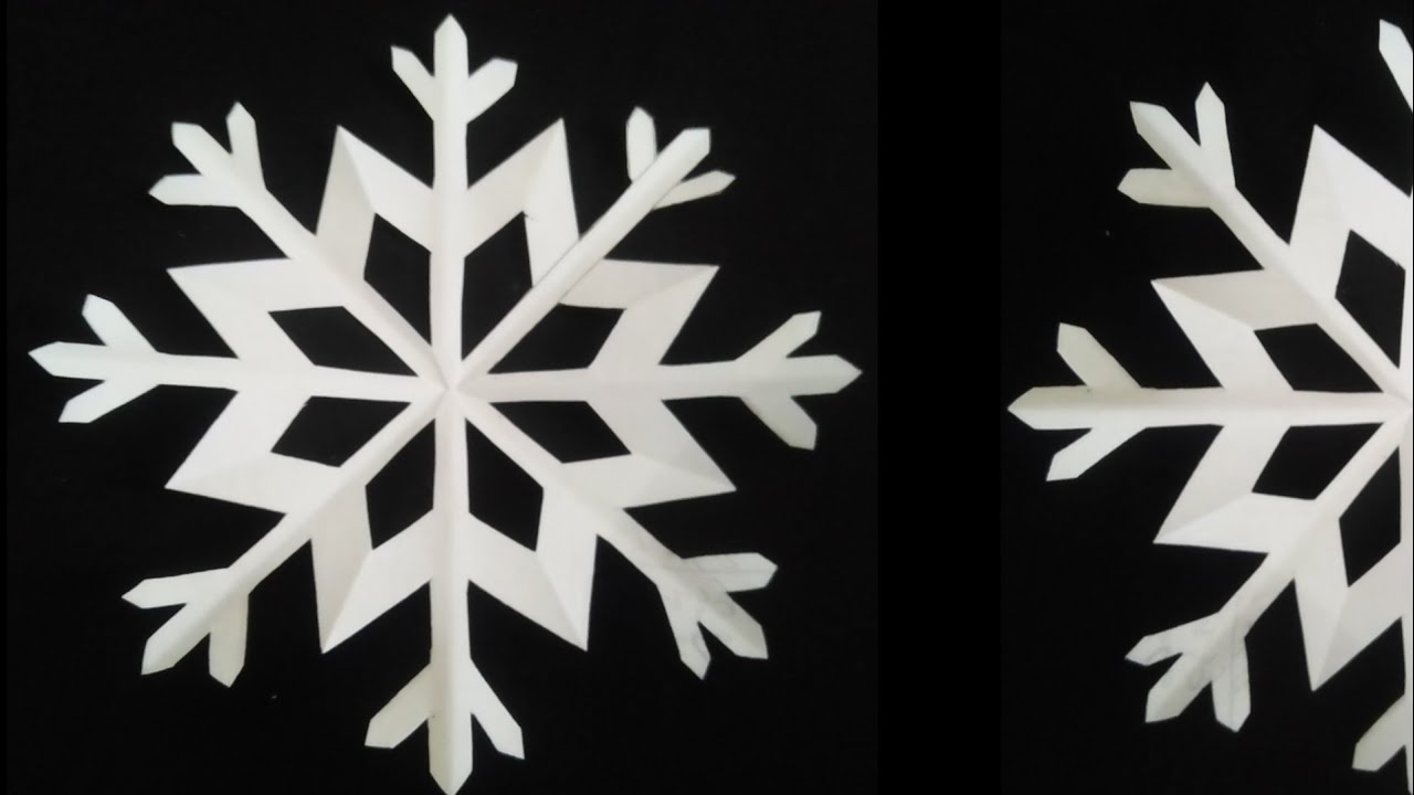 How to cut snowflakes from paper।Paper cutting snowflakes for room ...