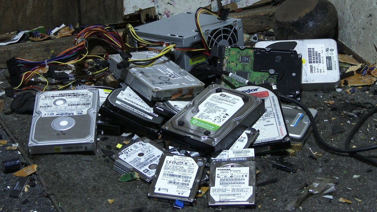 Smashing 18 Modern and Vintage Hard Drives - YouTube