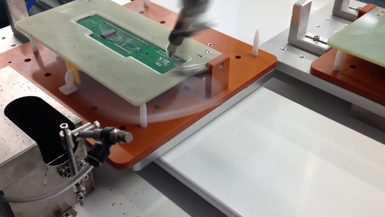 drag soldering and spot soldering desktop soldering robot - YouTube