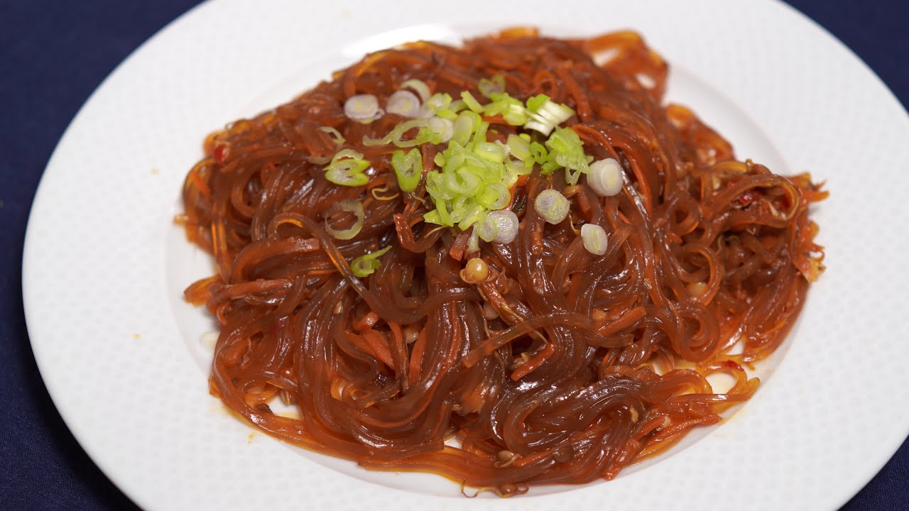 spicy glass noodles recipe | mapo harusame plant based (ASMR) - YouTube