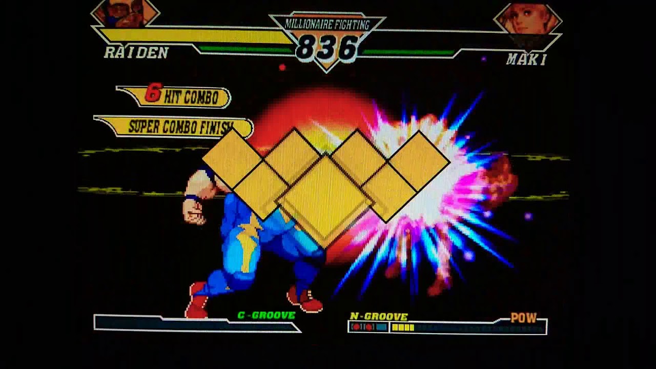 CVS2 RAIDEN Green Mist Dash Fire Breath カプエス2 ライデン 毒霧前ステファイアーブレス - YouTube