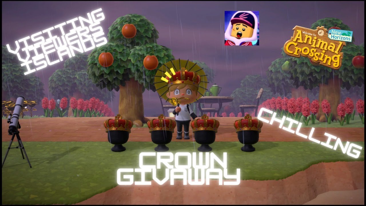 Animal crossing new horizons CROWN GIVEAWAY!! Visiting Viewers Islands ...
