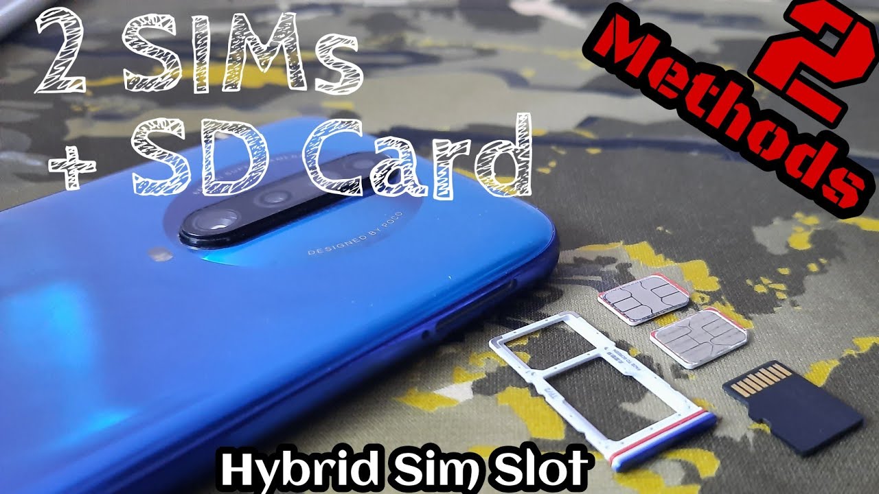 [ 2 Methods ] How To Use Both 2 SIM With SD CARD with Hybrid SIM Slot ...