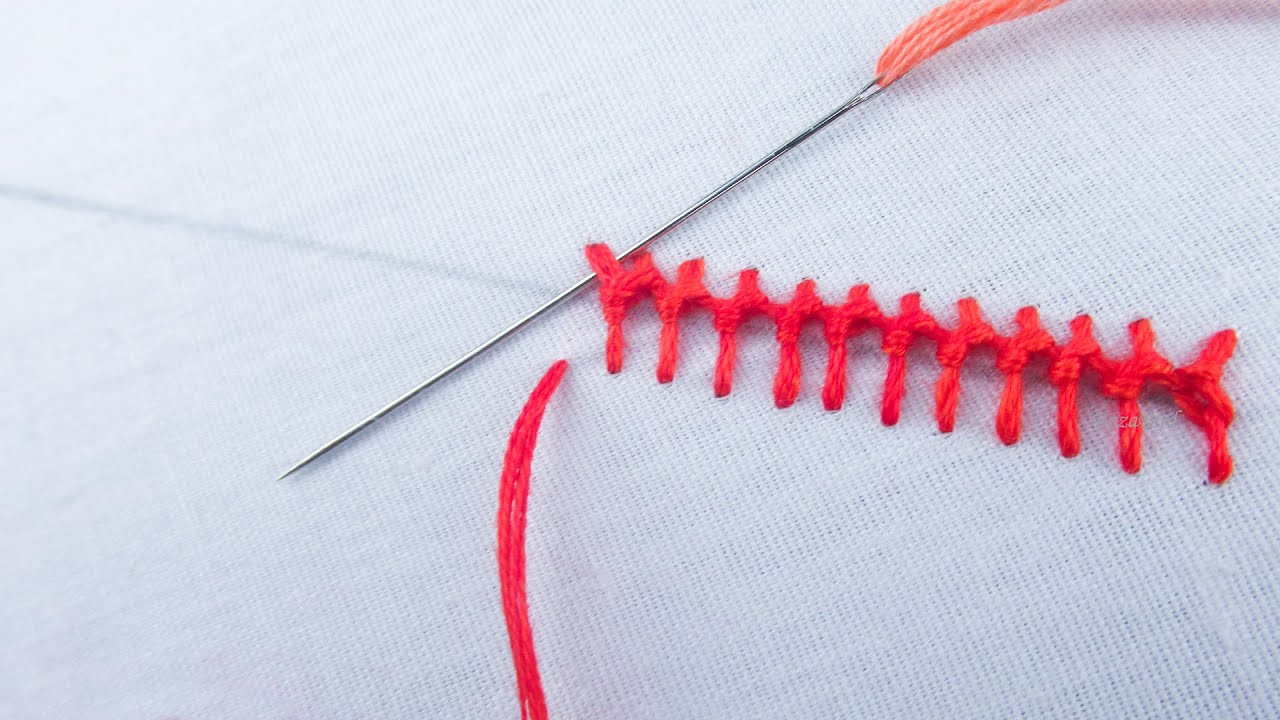 Hand Embroidery | Very Simple Basque Knot Stitch Sewing Tutorial for ...