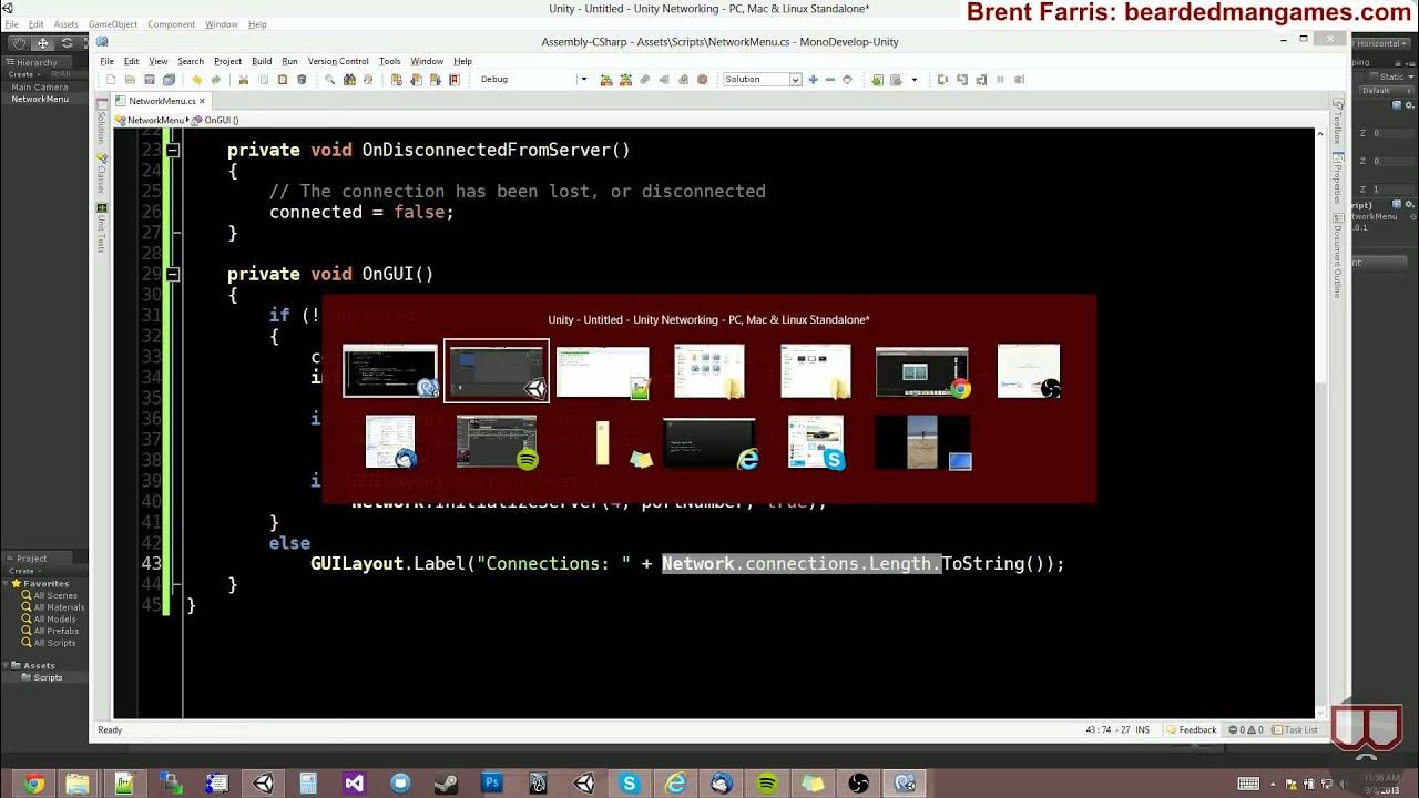 Unity3D Networking 2: Introduction (Part 2) - YouTube