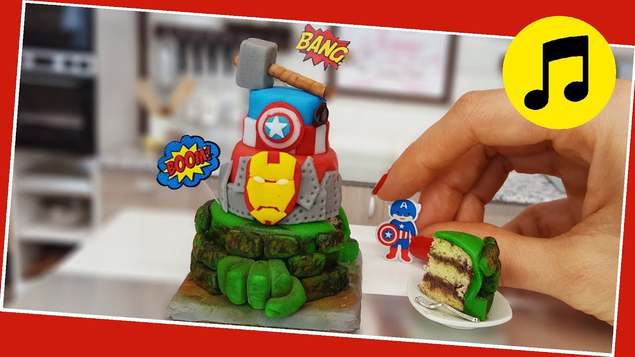 MUSIC - Mini Avengers cake, Jenny's mini cooking, mini cake, tiny food ...
