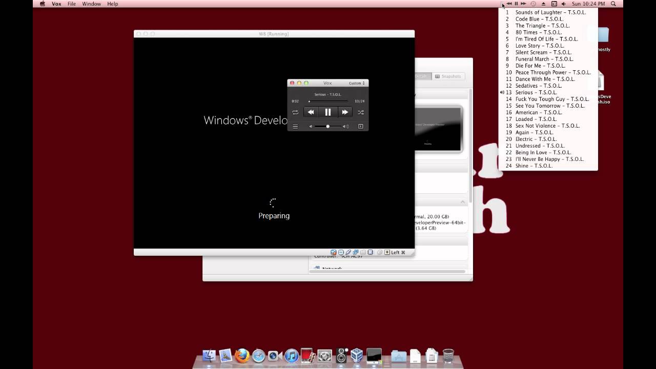 Windows 8 DP in OS X Lion (iAtkos) VirtualBox - YouTube