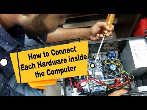 How to connect each hardware inside the computer | কম্পিউটারের ভিতরের ...