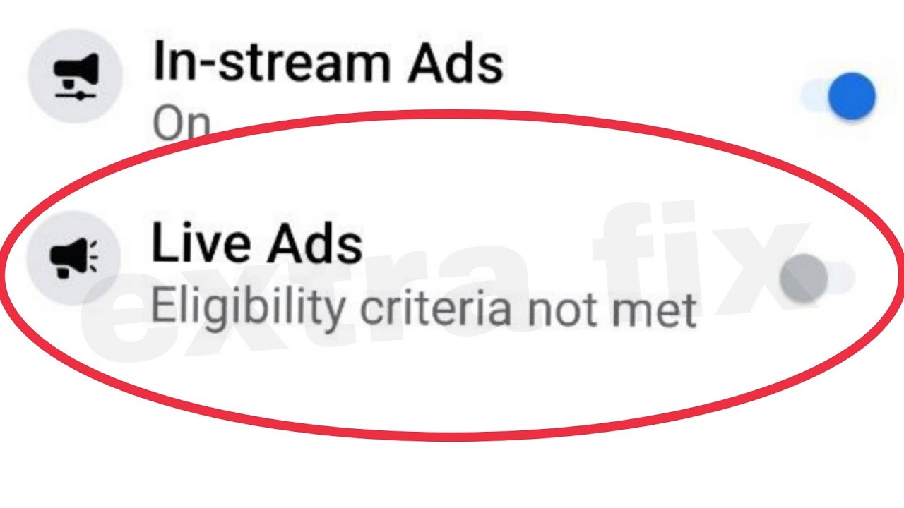 Live Ads Eligibility criteria not met showing enable Live ads in ...