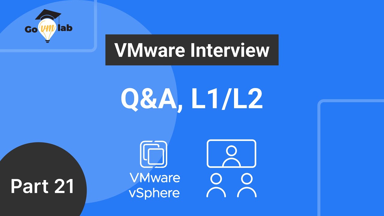 21. VMware Interview Question & Answer (L1/L2) VCP-DCV Exam - YouTube