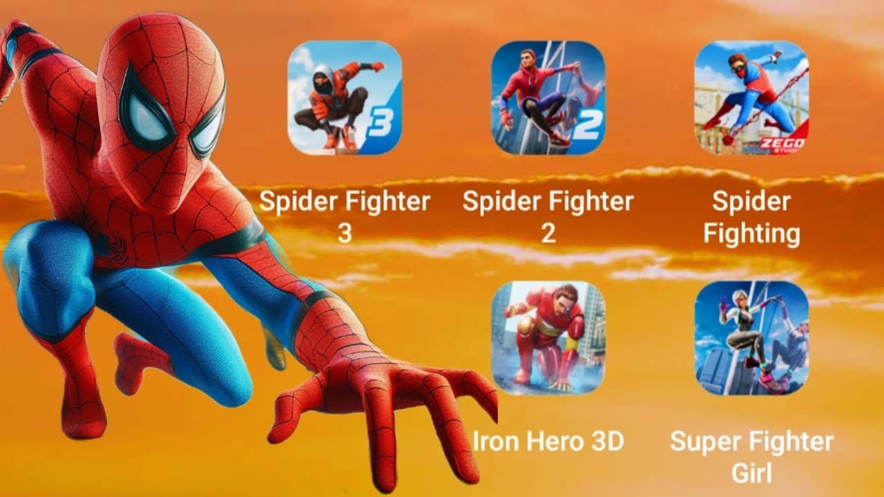 💥 SPIDER FIGHTER 3 & 2, SPIDER FIGHTING: HERO GAME, Iron Hero 3D, Super ...