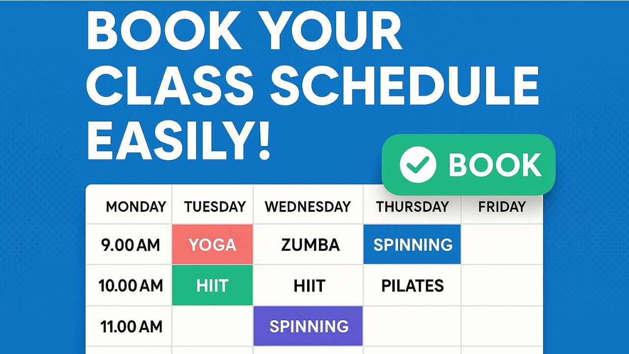 Class Booking from Schedule Table + Registration Form | Booking ...