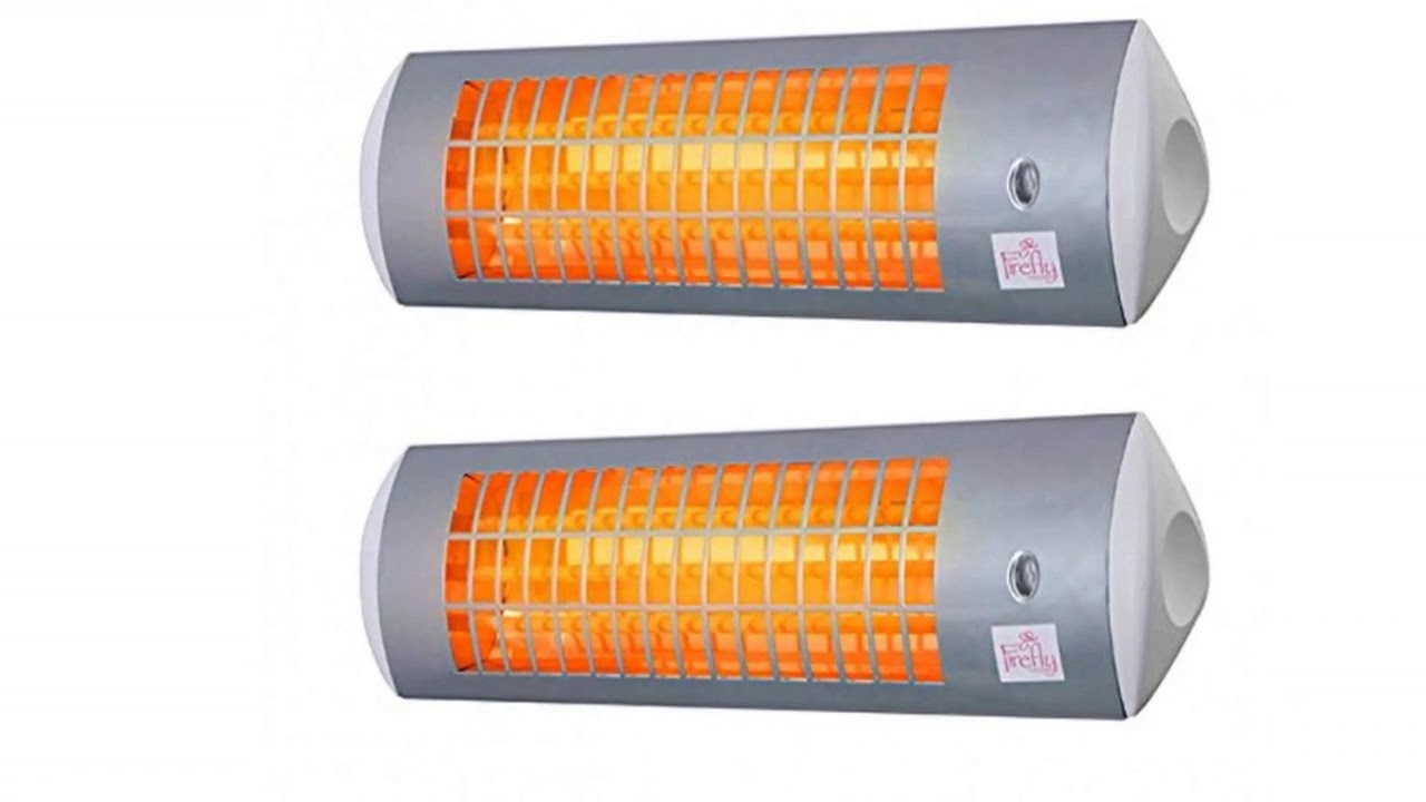 Firefly 1.8kW Wall Mounted Quartz Outdoor Indoor Patio Heater with 3 ...