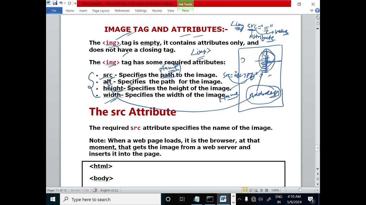 HTML LECTURE - 10// IMAGE TAG AND ATTRIBUTE OF IMAGE(@ECL365CLASSES - YouTube