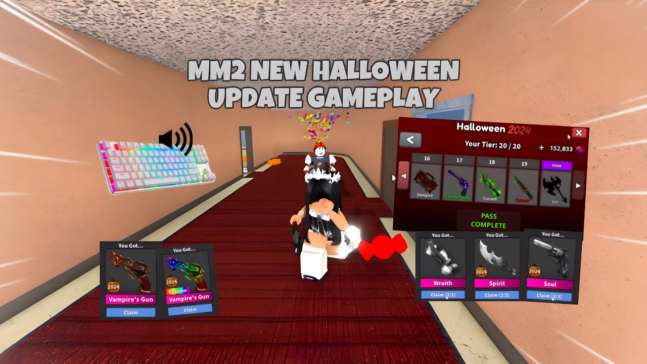 MM2 BUYING EVERYTHING IN THE NEW HALLOWEEN UPDATE + GAMEPLAY (KEYBOARD ...