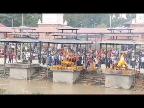 Katmandu / NEPAL, Ölü Yakma Töreni - Pashupatinath Tapınağı