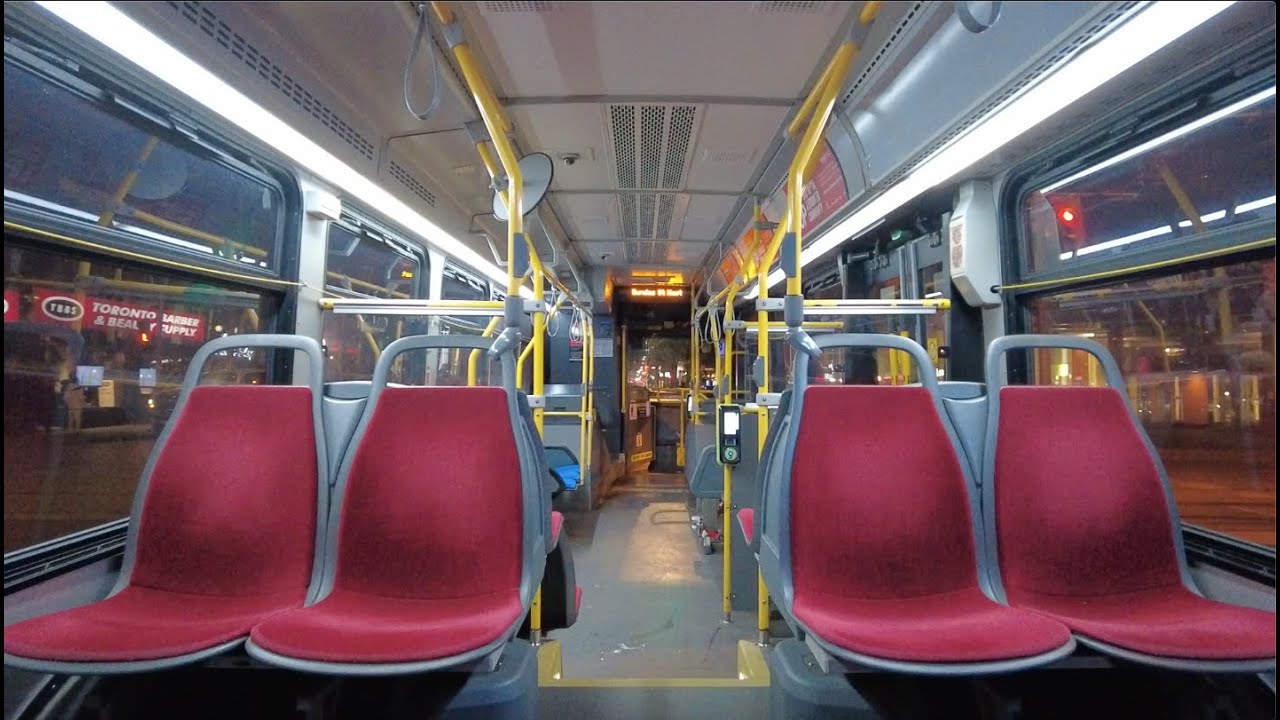 TTC 19 Bay Bus Ride #8605 from Nathan Philips Sq to Bay Stn (November ...
