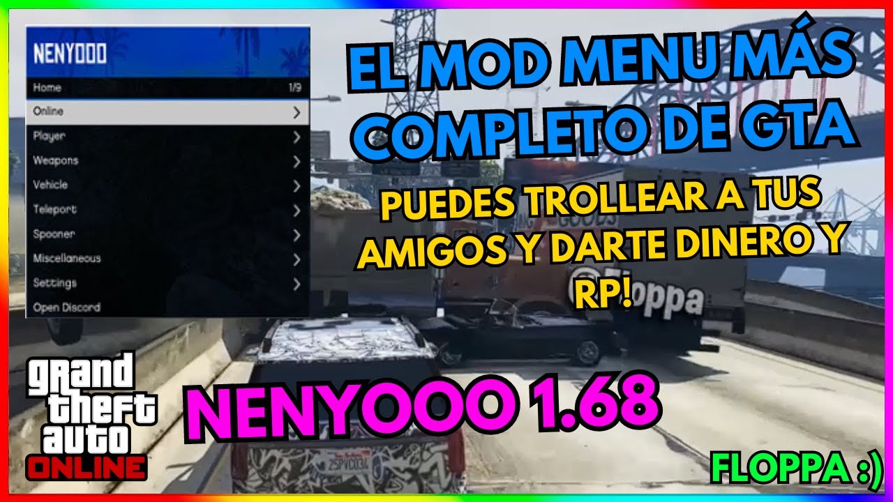 El mejor Mod Menu Completo de GTA Online | Nenyooo 1.68 - YouTube