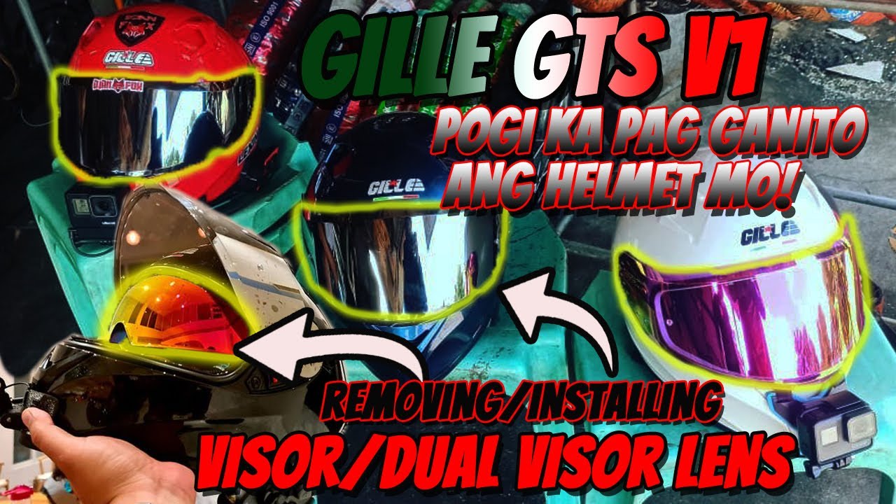 GILLE GTS V1 How to Remove and Install Dual Visor Lens | Iridium Lens ...
